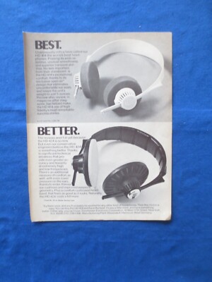Sennheiser HD 424 HD 414 Headphones Magazine Ad Audio Mag Oct 1974 | eBay