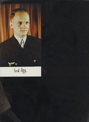 Erich Topp signed color photo. U-552 Cpt. Swords winner ! Kriegsmarine ...