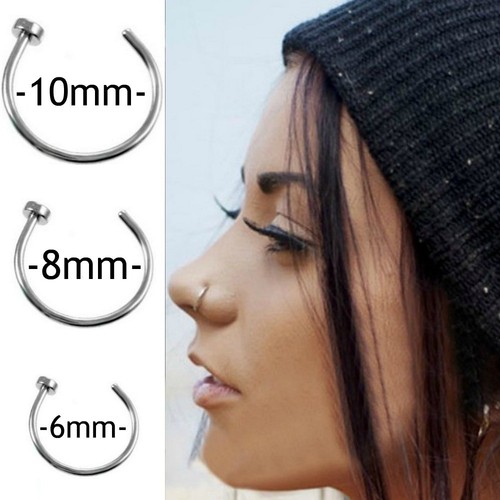 NASENPIERCING NASENRING SEPTUM RING NASE PIERCING HUFEISEN SILBER NASEN ...