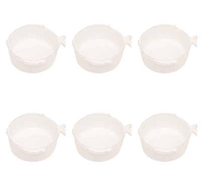 6er Set Suppenteller Schale MARINA FISCH 15cm weiß bianco Keramik ...