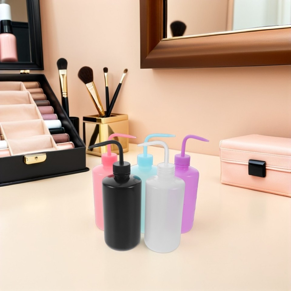 5PCS 500ML Plastic Eyelash Water Bottle - Squeeze Wash Squirt Bottles ...