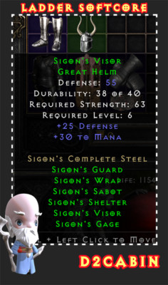 Diablo 2 D2R SC💥Ladder💥Sigon's FULL SET Sigon Set💥PC/SWITCH/PS | eBay