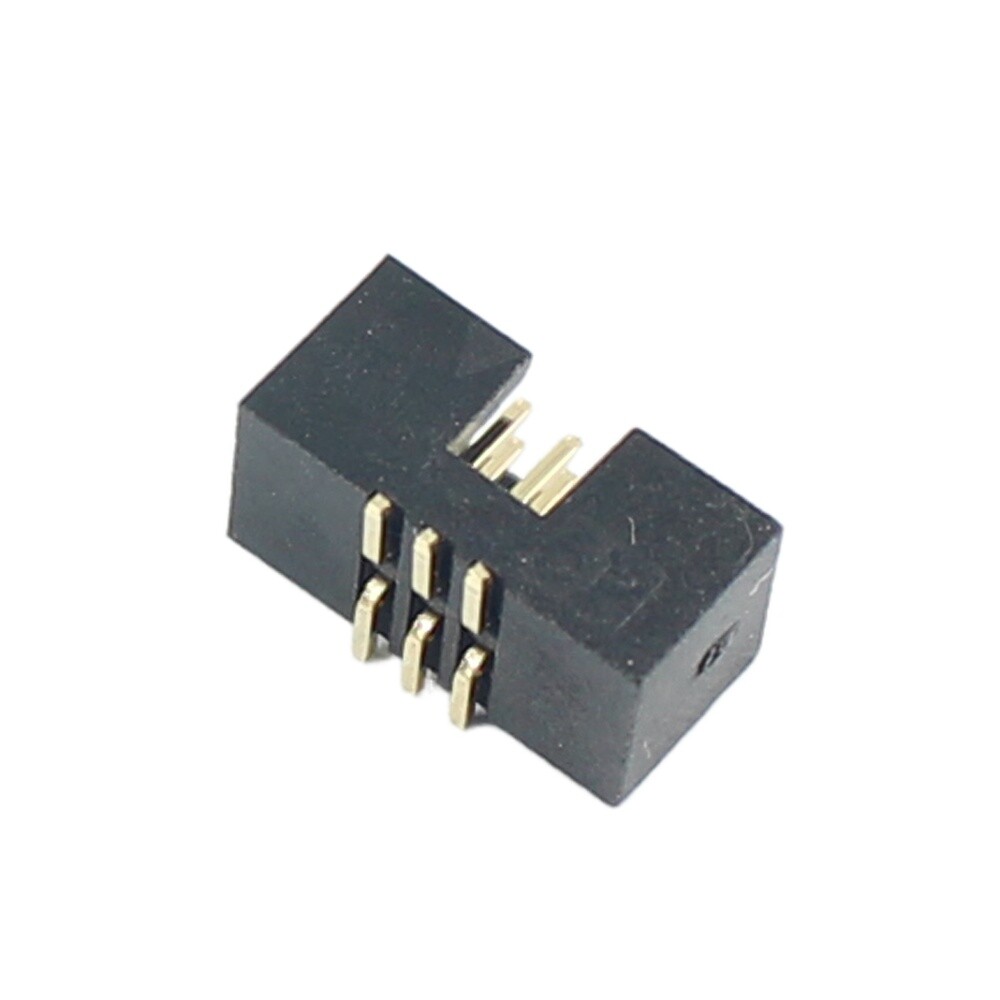 10Pcs 1.27mm Pitch 2x3 Pin 6 Pin SMT SMD Male Shrouded Box Header IDC ...