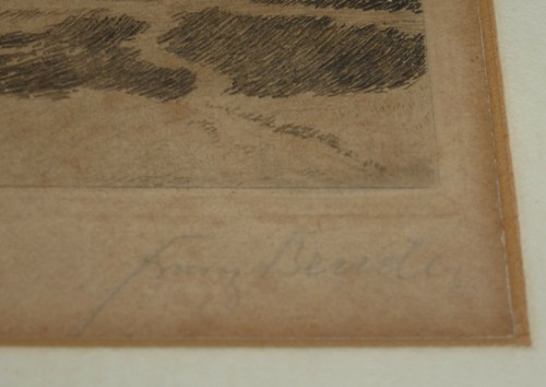 Festung Zons am Rhein original Radierung Franz Bender 1899-1962 Impressionismus | eBay.de