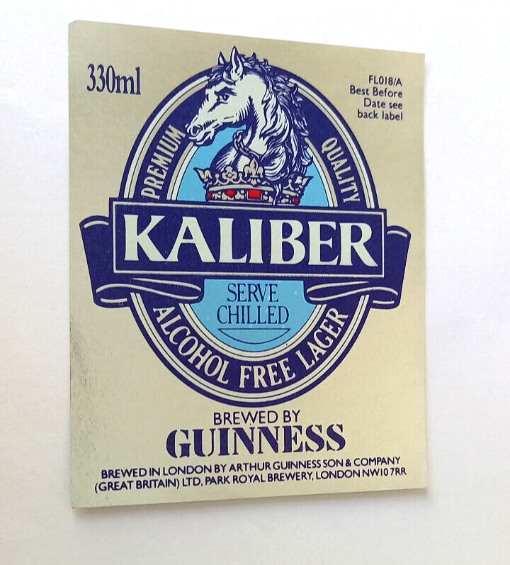 Kaliber - Brewed By Guinness - 330 ml - Vintage Bottle Label | eBay