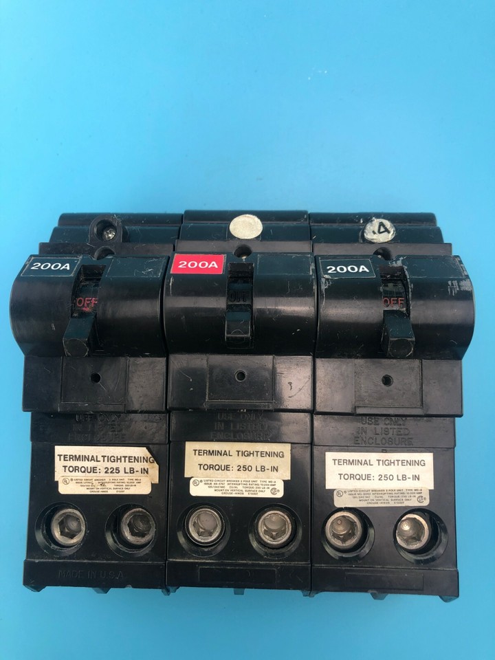Murray Crouse-Hinds 200 Amp 2 Pole Type MD-A Circuit Breaker MD2200 ...