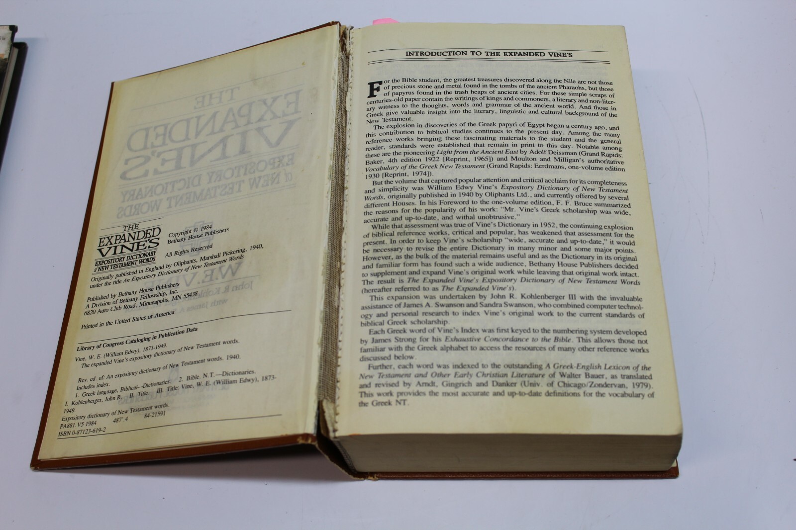 Expanded Vines Expository Dictionary of New Testament Words - Used ...