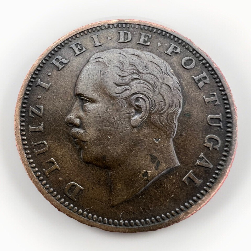 1883 Portugal 20 Reis Bronze Coin - XX - Luiz I KM#527 S154 | eBay