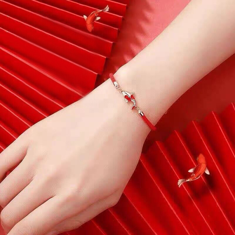 Good Luck Bracelet Braided Rope Koi Bracelet Red String Valentine Gift | eBay