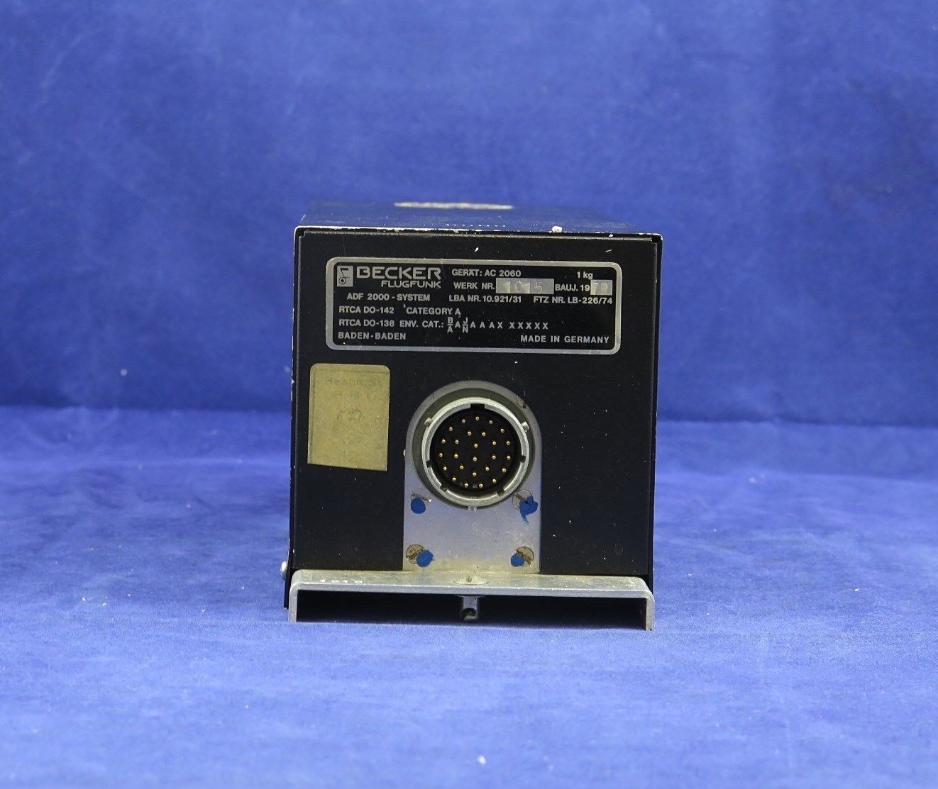 Becker Avionics AD2060 ADF Receiver P/N AD2060 Repaired with JAA Form 1 ...