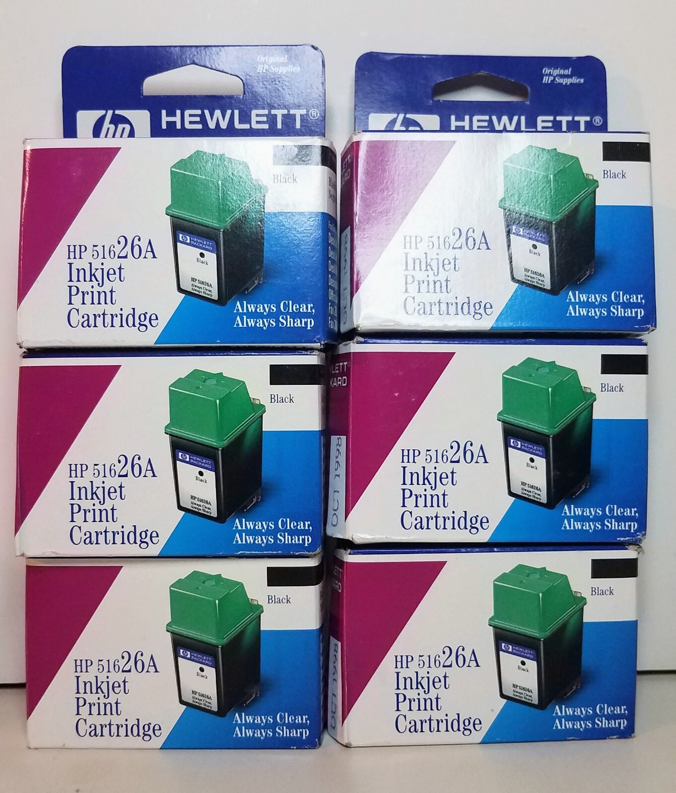 Hewlett Packard HP 51626A Inkjet Print Cartridge NOS EXPIRED 1998 Lot ...