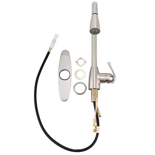 Project Source Tucker Stainless Steel Single Handle Deck-mount Handle ...