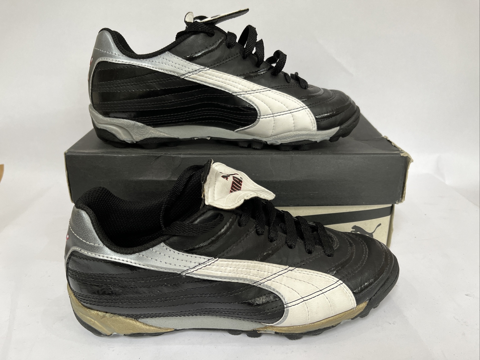 Vintage Puma Torcida Soccer Trainers Shoes Black Uk5 US6 Eu38 BNIB ...