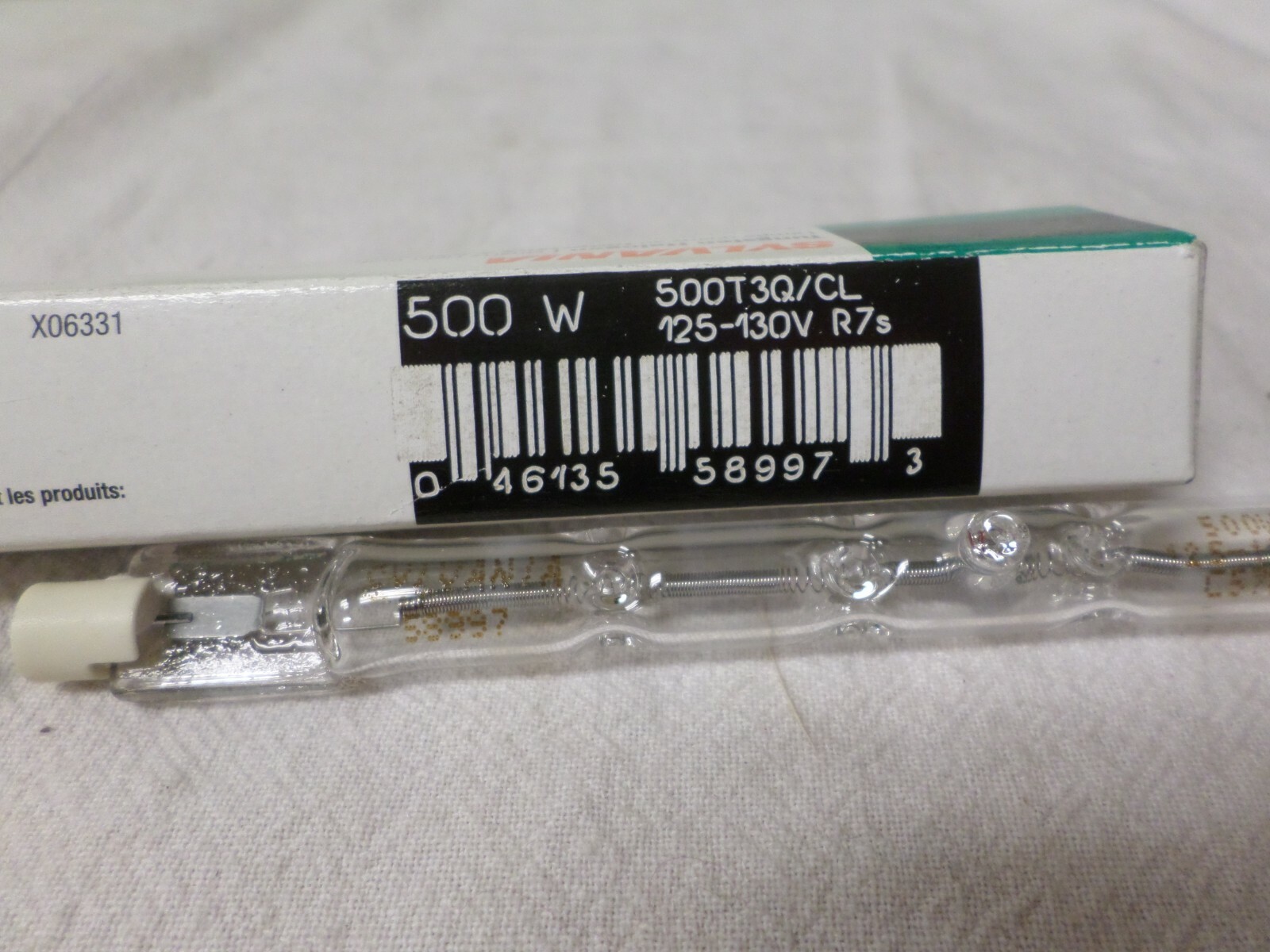 LOT OF 8 Sylvania 500T3Q/CL 500W 130V Halogen Double End Bulbs | eBay