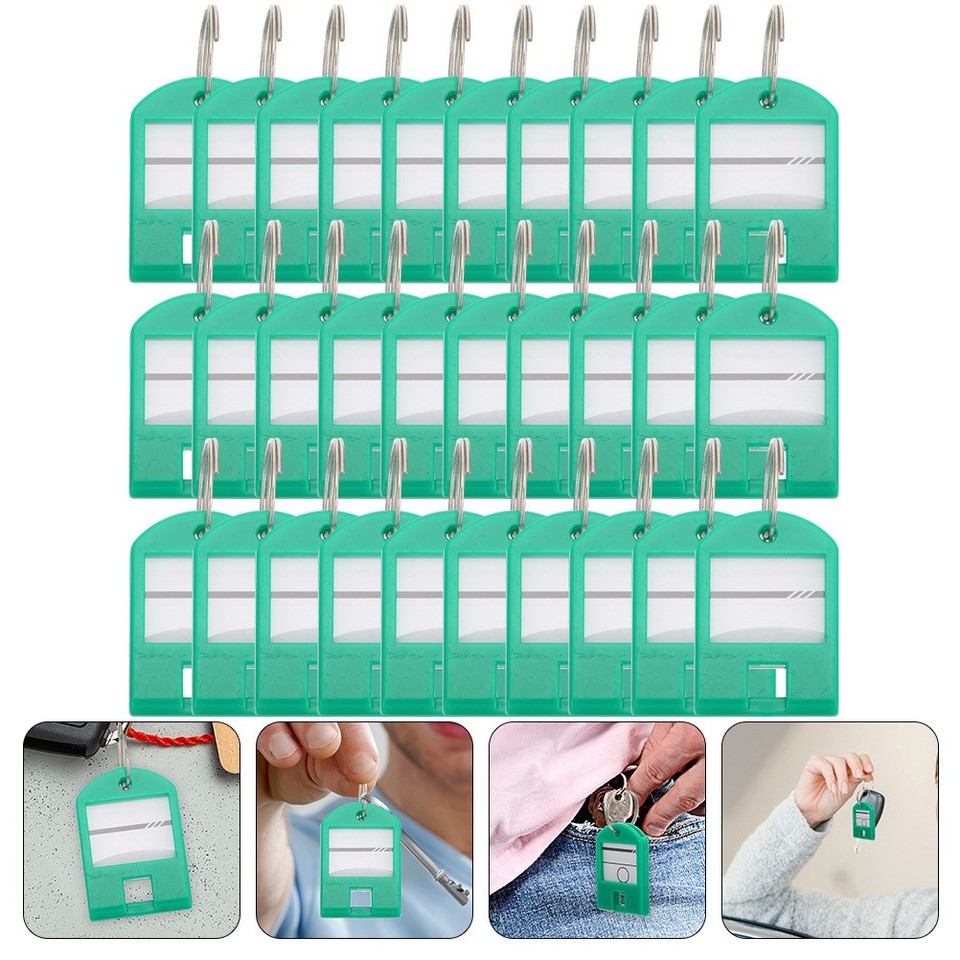 35 Pcs Key Tags with Numbers Identification Labels Blank Labeling Round ...