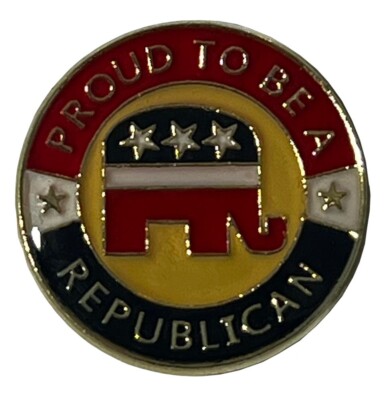 Proud To Be A Republican (Yellow Background) Hat Cap Lapel Pin | eBay