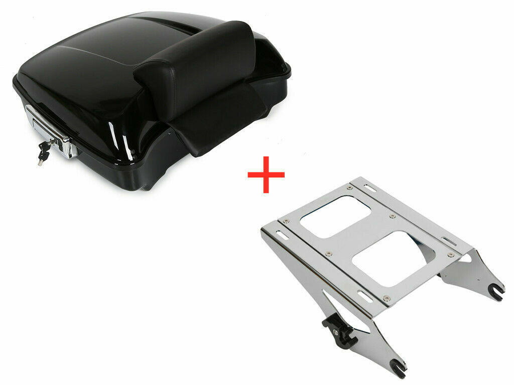 Razor Tour Pak Pack Trunk +Pad w/ Two-Up Rack For 14-23 Harley Road ...