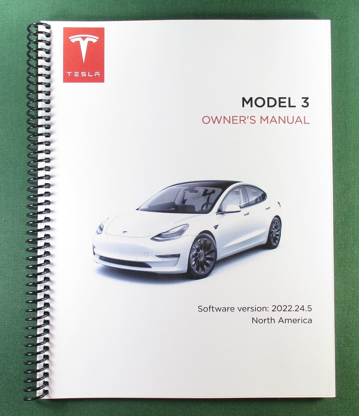 Tesla Model 3 Owner's Manual: V 2022.24.5 - Full Color - 273 Pages | eBay