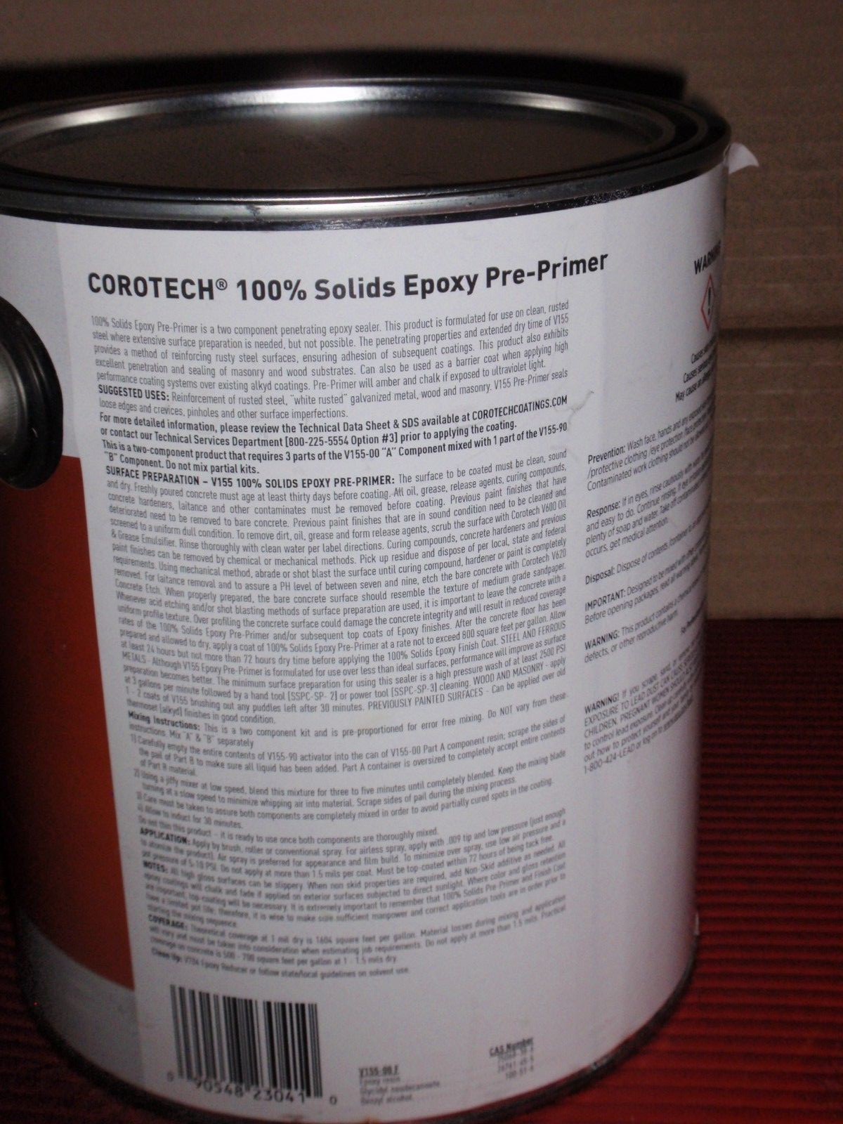 COROTECH MOISTURE TOLERANT QUICK SET EPOXY SEALER CLEAR 156-00 BENJAMIN ...