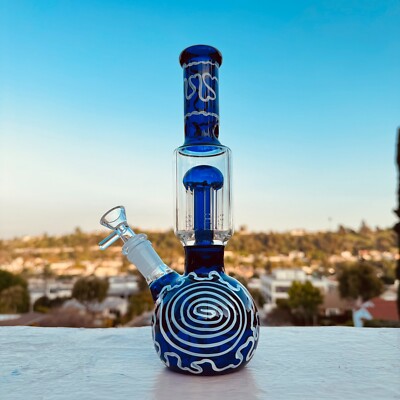 10" Premium Thick Heavy Glass Beaker Bong Imitation Ceramics Water Bong ...