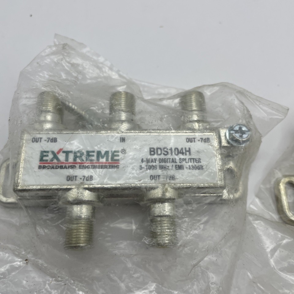 TWO Extreme Broadband BDS104H 4 Way Digital Coax Cable Splitter 5 ...