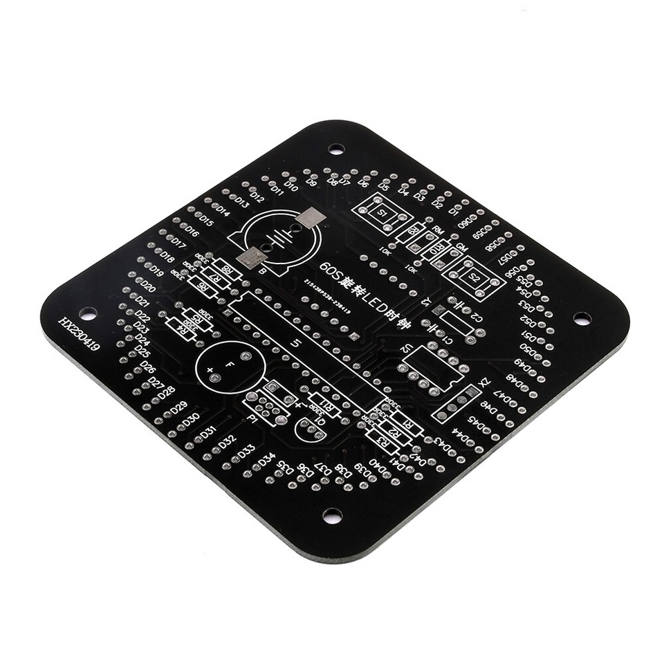 DIY Rotating LED Alarm Electronic Digital Clock parts Kit Learning ...