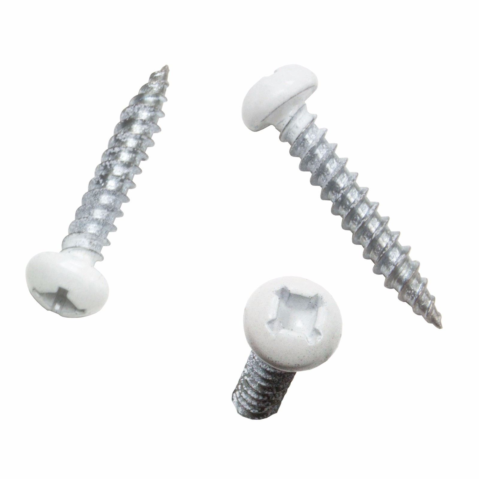 8X1" Pan Head Metal RV Screws Polar White 1000 Pack Factory Finish | eBay
