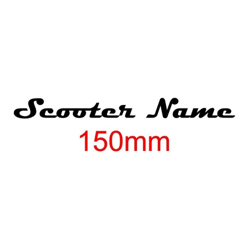 Personalised Retro Name Sticker Scooter lambretta Vespa Leg Shield Fly ...