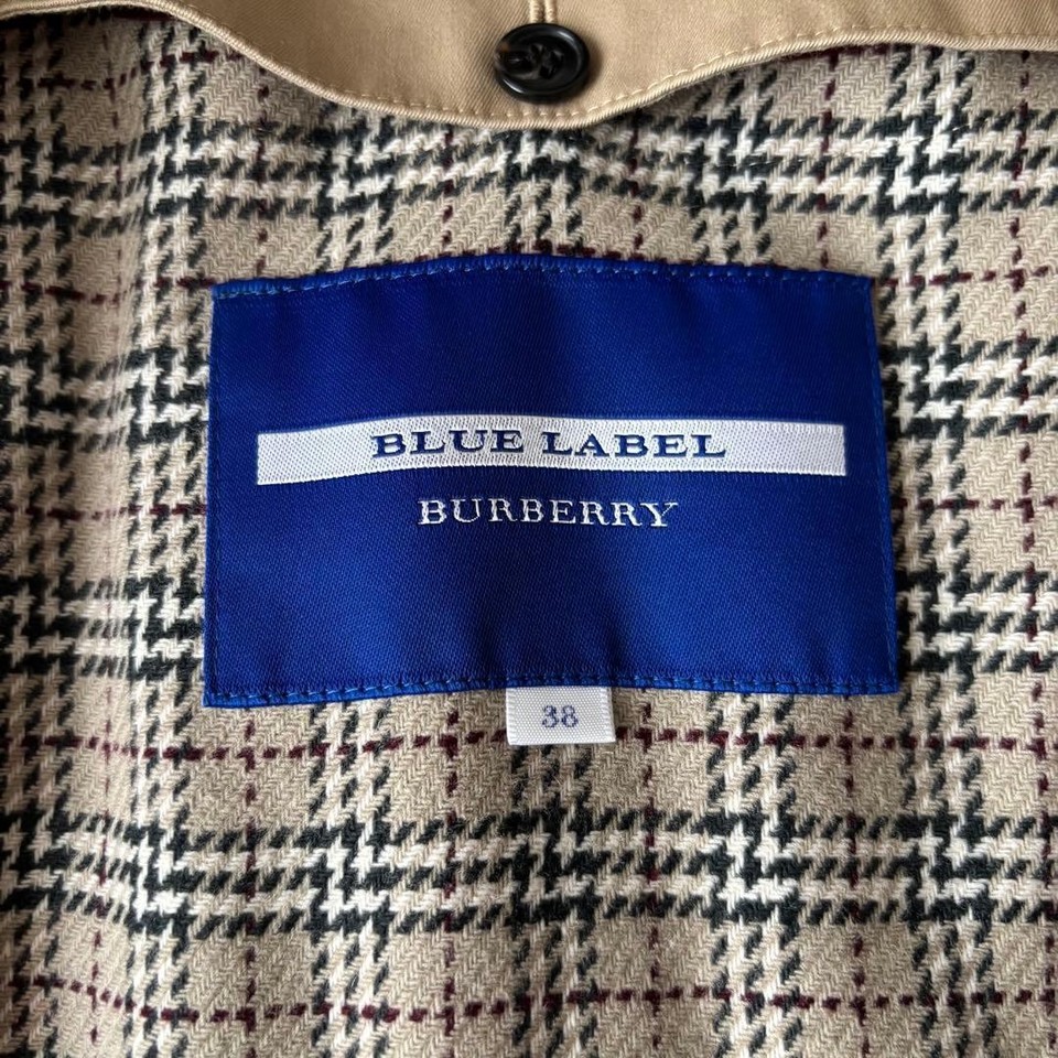 Burberry Blue Label Trench Coat Nova Check Liner Beige Women Size 38 M ...