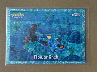 2025 Topps Chrome SpongeBob Flower Arch FlowerCloudfractor /75 #58 ...