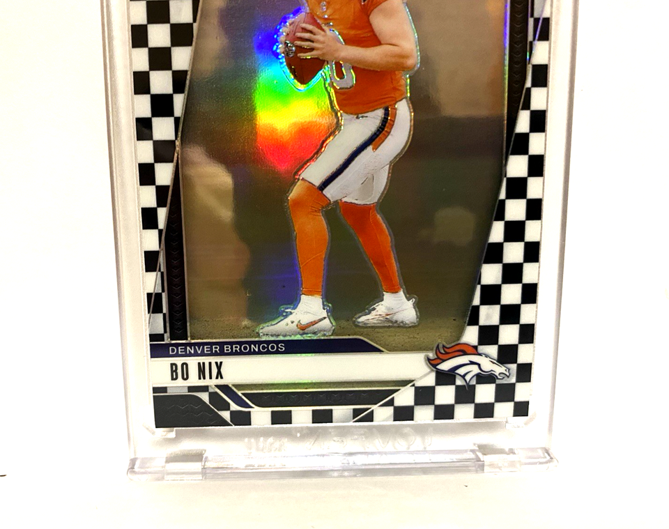 Bo Nix 2024 Panini Prizm #309 Black & White Checkerboard Rookie RC ...