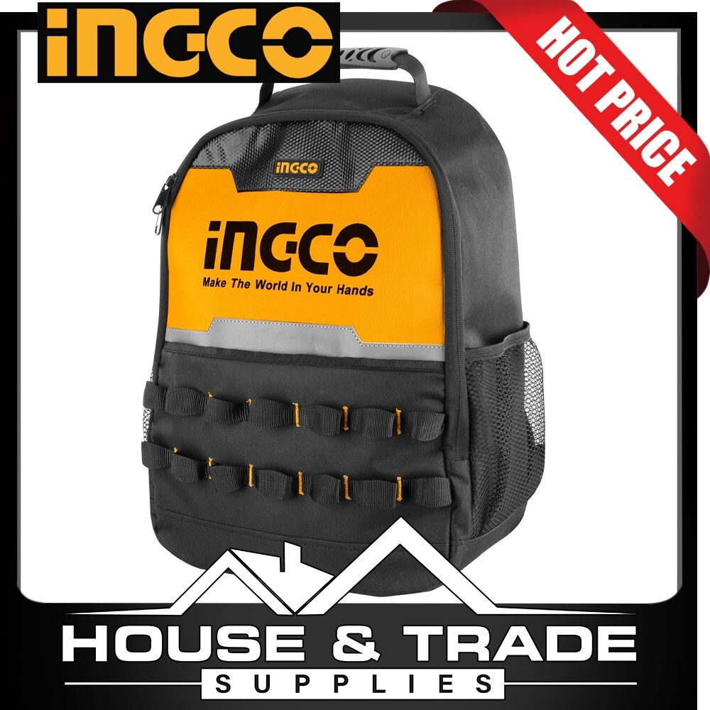 INGCO Tools Backpack 20kg Polyester 600D Rigid Frame HTM-HBP0101 | eBay ...