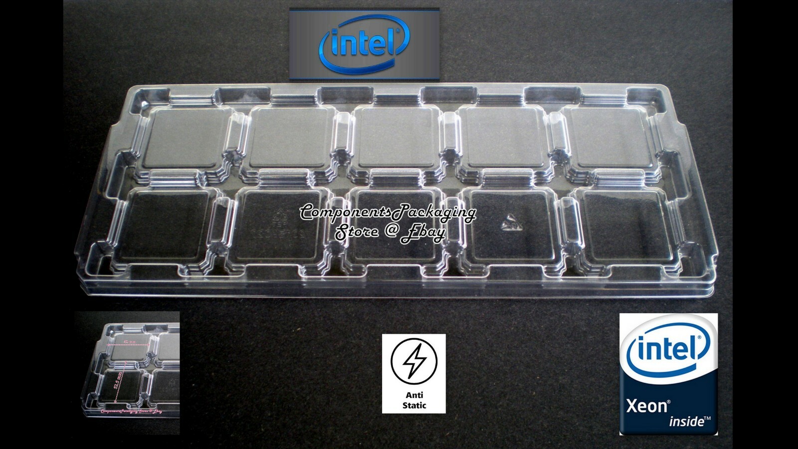 CPU Packaging Tray Holder for Socket LGA2011 Xeon Processor Lot of 2 6 ...