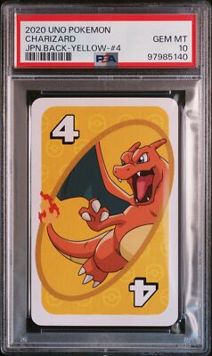 2020 UNO POKEMON JPN BACK-YELLOW-#4 CHARIZARD PSA 10 | eBay