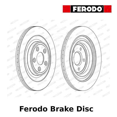 Ferodo Rear Brake Disc (Pair) - 326mm, Vented, Coated - DDF1703C - EO ...