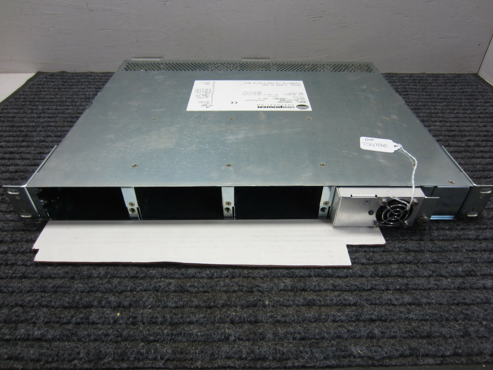 TSGR1U4C Rectifier Shelf W/ Unipower Corp TSG7000-WM 550W Power Supply ...
