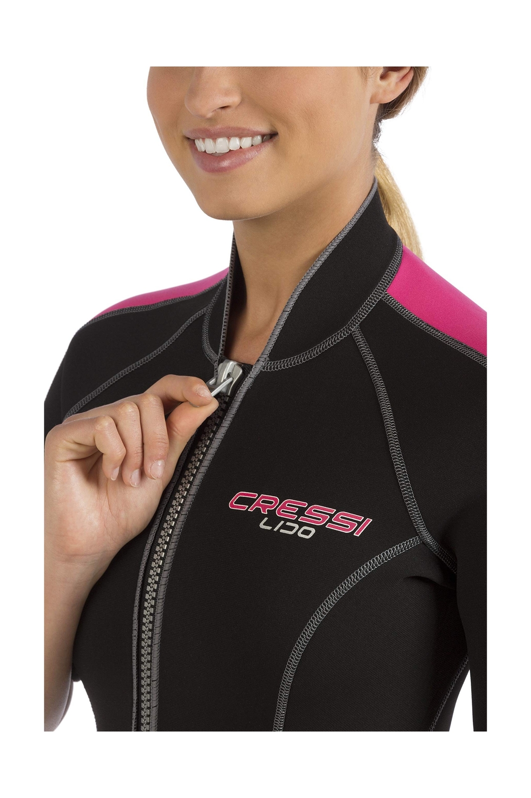 Womens Cressi Lido Short 2mm Lady Wetsuit Black/Pink Size L Scuba for ...