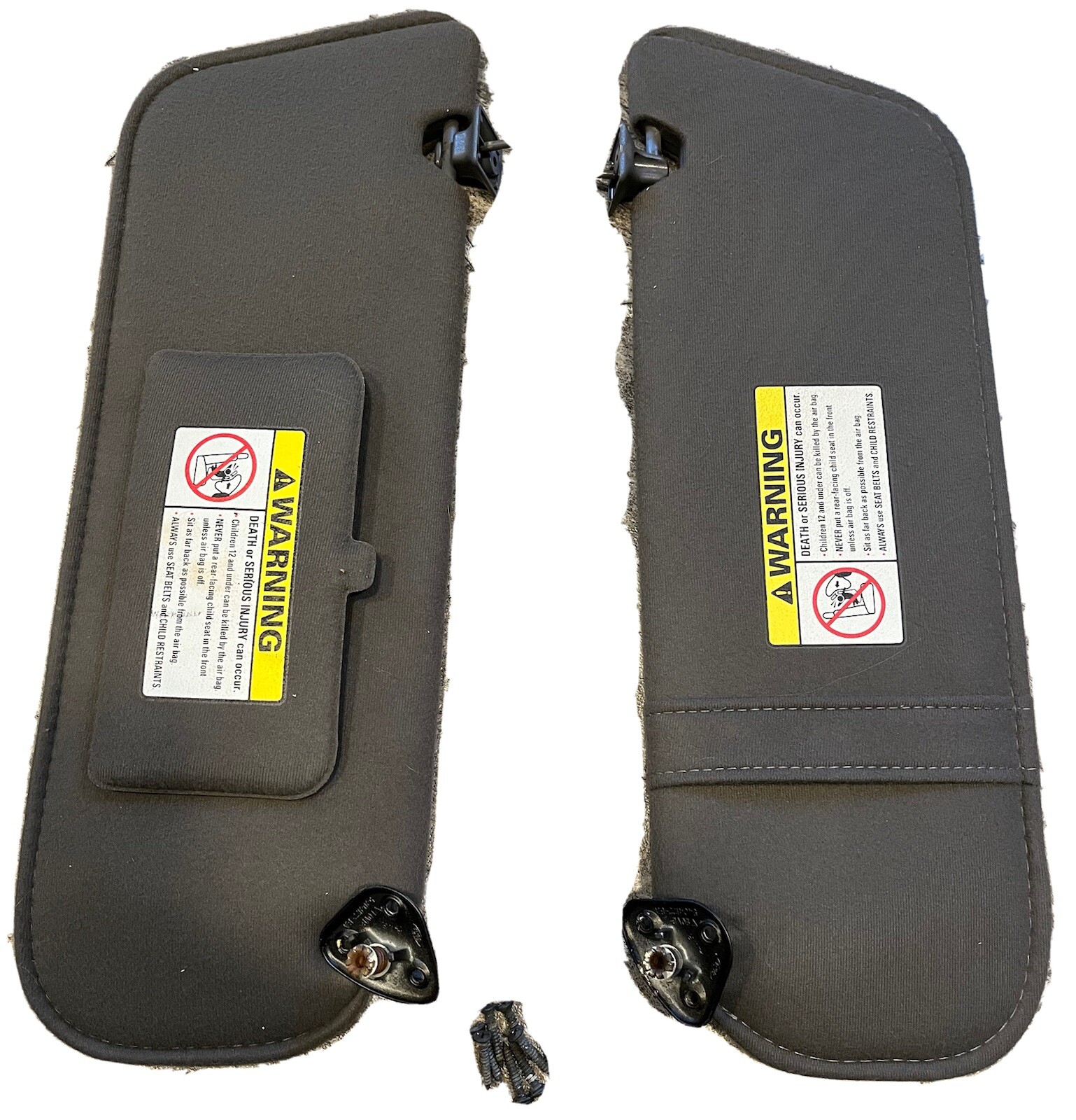 89-03 Ford Explorer Ranger Sun Visors Driver Passenger W/Mirror Dark ...