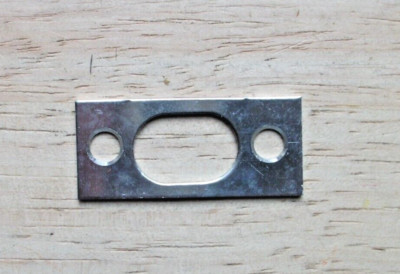 Flat Plate Bolt Keeper 13mm Hole Satin Chrome Polish Finish No 7000 ...