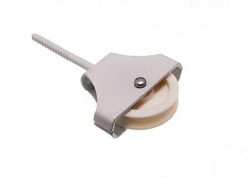 New 48 X Single Wheel Screw In Washing Line Cord Nylon Wheel Pulleys ...