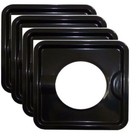 HEAVY DUTY BLACK STEEL SQUARE REUSABLE DRIP PAN GAS BURNER BIB LINER ...