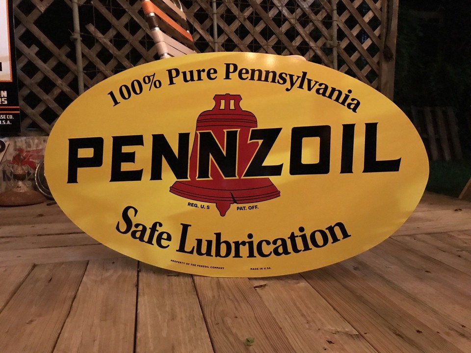 Antique Vintage Old Style Pennzoil Sign 40" | eBay