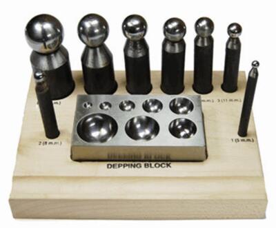 Large Steel Metal Dapping Punch Tool Set Daping Shaping Jeweler's Punch ...
