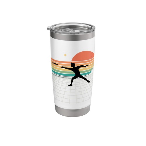 Ultimate Frisbee Retro Sunset Thrower Design Stainless Steel Insulated ...