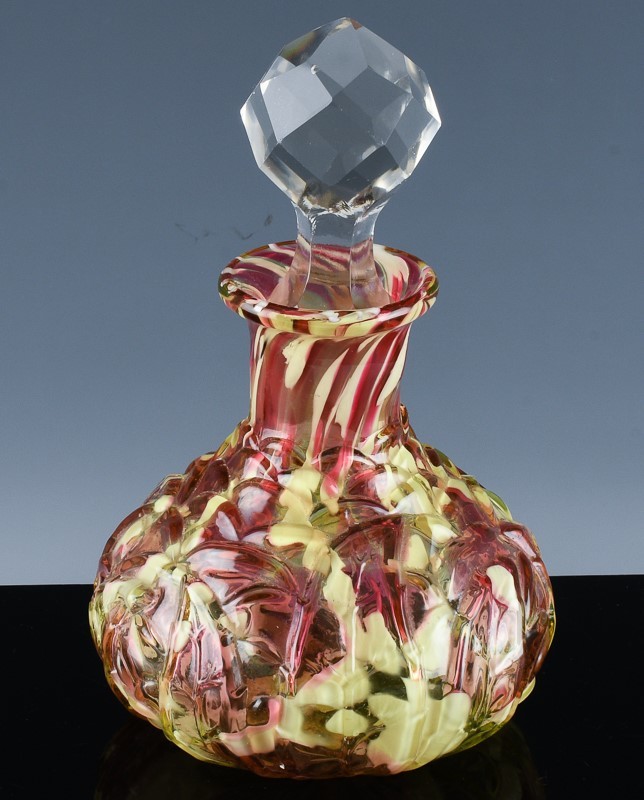 RARE ANTIQUE NORTHWOOD No 333 LEAF MOLD CRANBERRY VASELINE GLASS ...