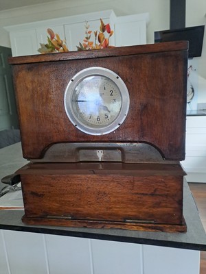 Oak Cased Vintage Factory Clocking In Machine Electric | eBay UK