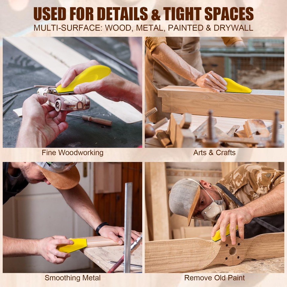 90PCS Premium Micro Detail Sander Kit, Updated 3-in-1 Mini Hand Sanding ...