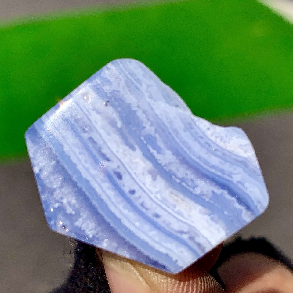 10G Natural Blue striped agate Crystal Chunks piece form Mineral ...