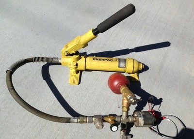 Enerpac P18 Hydraulic Hand Pump with Setra 207 & Hydac & Ss-4TF2-05 ...