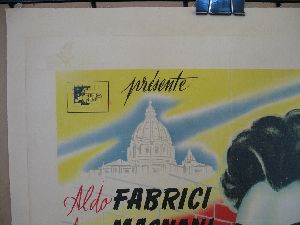 ROME, OPEN CITY 1945 Original Belgian Poster On Linen, Rossellini ...